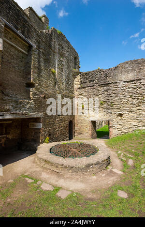 Ludlow Shropshire Ludlow castle walls the Round Chapel of St Mary ...