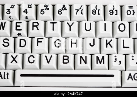 Computer keyboard for visually-impaired and blind people Stock Photo ...