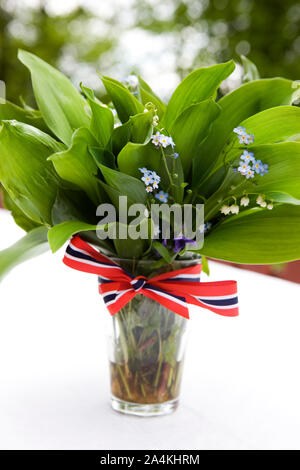 A close up of bouquets and flags Stock Photo - Alamy
