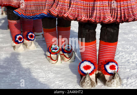 Laplander traditional costume. Detail. Lapp / Lapps / Laplander ...