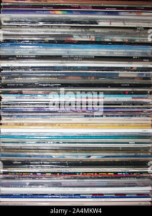 Multi colored vinyl records Stock Photo - Alamy