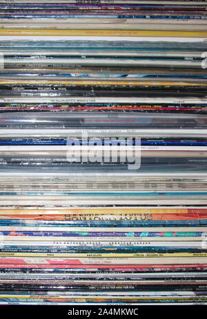 Multi colored vinyl records Stock Photo - Alamy
