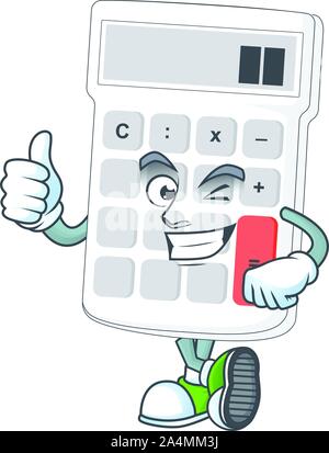 Finger cute calculator character cartoon Stock Vector Image & Art - Alamy