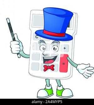 Cartoon funny math number or division sign character for kids ...