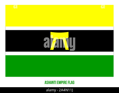 Ashanti Empire Flag Waving Vector Illustration on White Background ...