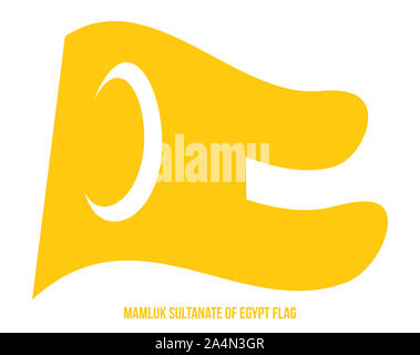 Mamluk Sultanate of Egypt (1250-1517) Flag Waving Vector Illustration ...