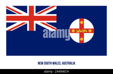 new south wales flag on map of australia with administrative divisions ...