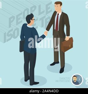 People handshake icon, man handshaking character icons Stock Vector ...