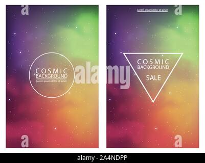 Cosmic background with abstract colors on background Stock Vector Image ...
