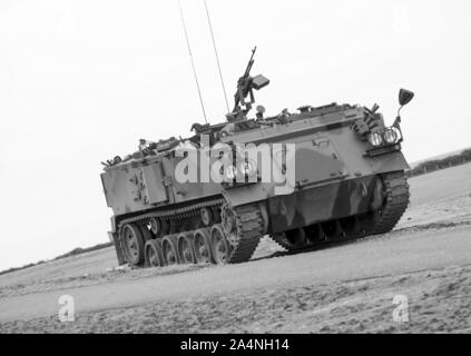 British army AFV 432 troop transport in painted desert camouflage Stock ...