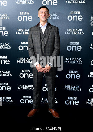 Daniel Frogson attending the premiere of His Dark Materials held at the ...