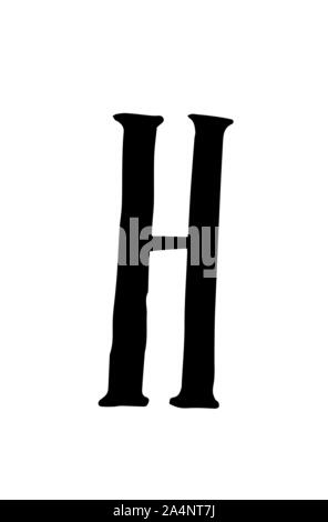 Bumpy elongated font. Vector. Capital letter. Uneven font. Letter are ...