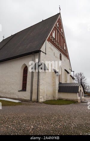 Porvoo, Finland- 04 March 2015: Porvoo Cathedral, Porvoon tuomiokirkko ...