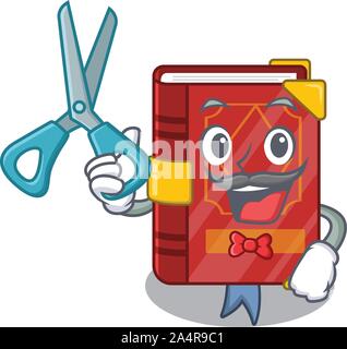 Calendar cartoon with in barber happy character Stock Vector Image ...
