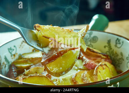Scalloped Potato Dome with Sour Cream Casserole Stock Photo - Alamy