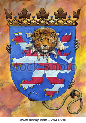 Coat of arms of the state of Hesse Stock Photo: 35065561 - Alamy