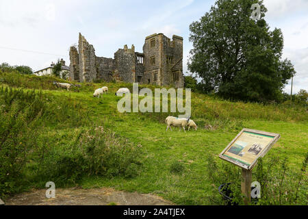 Throwley Old Hall, a ruined stately home and Grade II* listed building ...