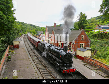 The American built steam engine USATC Class S160 No.5197 on the Churnet ...