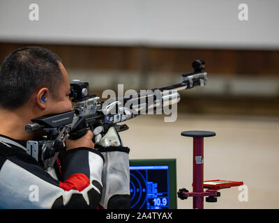 Live ammunition of rifle caliber on a green screen isolated Stock Photo ...