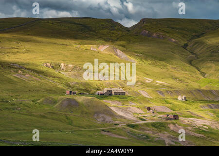 The extensive remains of the Coldberry lead mine in Teesdale Stock ...