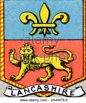 Lancashire (Lancaster) - Old English County Map by John Speed, circa ...