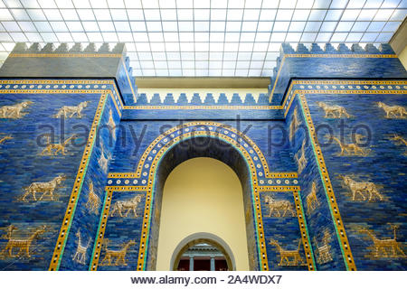Berlin. Germany. Pergamon Museum. Reconstruction of the Ishtar Gate of ...