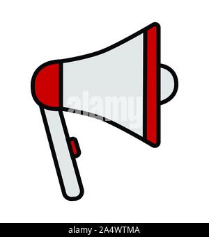 Loud speaker icon flat vector. Button interface. Pin play isolated ...
