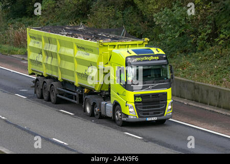 Bulk freight lorry recycling waste Stock Photo - Alamy