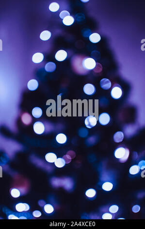 Christmas garland lights from LED bulbs on the wooden background Stock ...