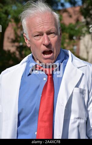 An Older Crazy Science Professor Stock Photo - Alamy