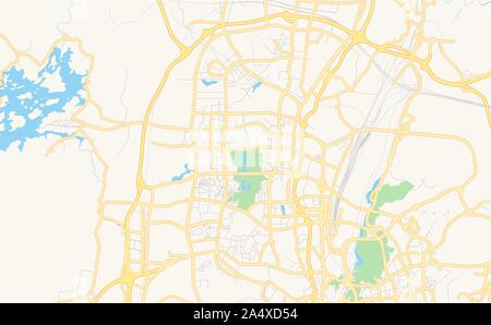 map of Guizhou province of China and location on Chinese map Stock ...