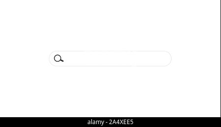 Search bar. Horizontal linear border with text input field, magnifying ...