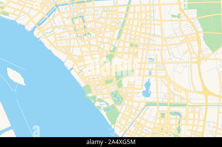 City Map Nantong China Asia vector illustration Stock Vector Image ...