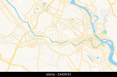 map of Sichuan province of China and location on Chinese map Stock ...