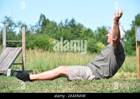 An Army Senior Veteran Working Out Stock Photo - Alamy