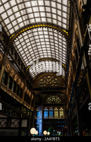 Detail of the ceiling of the Parisi passage in Budapest, Hungary Stock ...