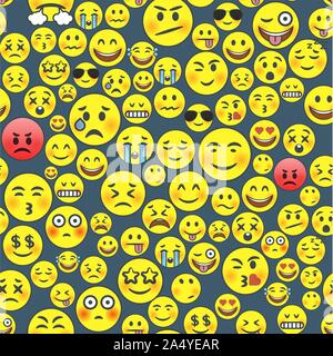 Funny emoji line icon concept. Funny emoji flat vector symbol, sign ...