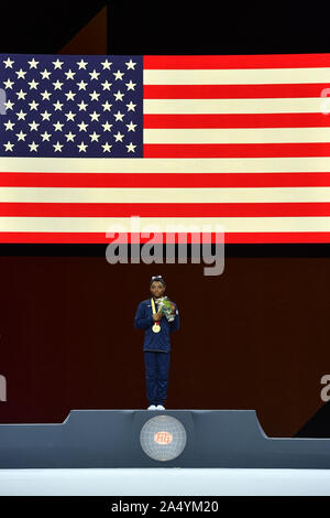 Simone Biles of United States during Balance Beam for Women at the ...