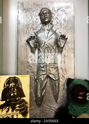 Han Solo frozen in carbonite during a Star Wars fans meeting Forcecon ...