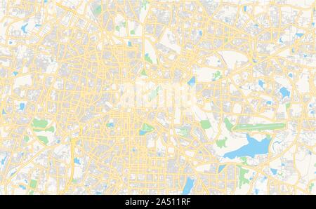 Urban vector city map of Bangalore, India Stock Vector Image & Art - Alamy