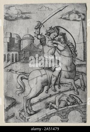 Horatius Cocles Defending the Sublician Bridge - by unknown artist ...