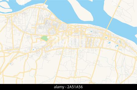 City Map Patna India Asia vector illustration black white Stock Vector ...