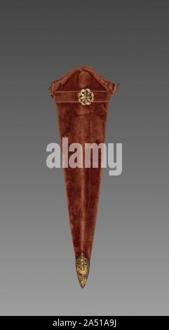 Katar (Stabbing Dagger): Sheath, 1700s. India, Mughal. Velvet; overall ...