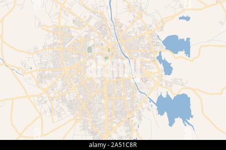 City Map Rajkot India Asia vector illustration Stock Vector Image & Art ...