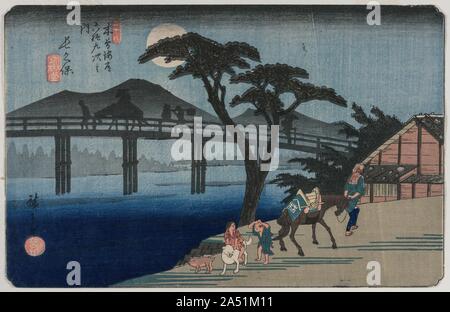 The road connecting Edo (Tokyo) and Kyoto 1850 by Hiroshige Stock Photo ...