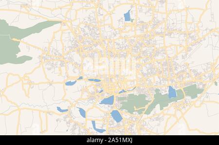 City Map Coimbatore India Asia vector illustration Stock Vector Image ...