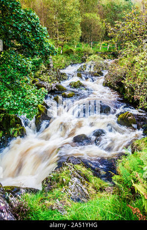 Watendlath Beck waterfall in the Lake District National Park, Cumbria ...