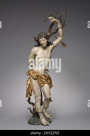 Saint Sebastian shot with arrows martyr statue, Marian plague column of ...