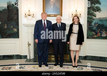 Italian President Sergio Mattarella, and his daughter, Signora Laura ...
