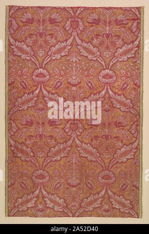 Textile, 1500s. Italy, 16th century. Brocade; overall: 30.4 x 52.7 cm ...